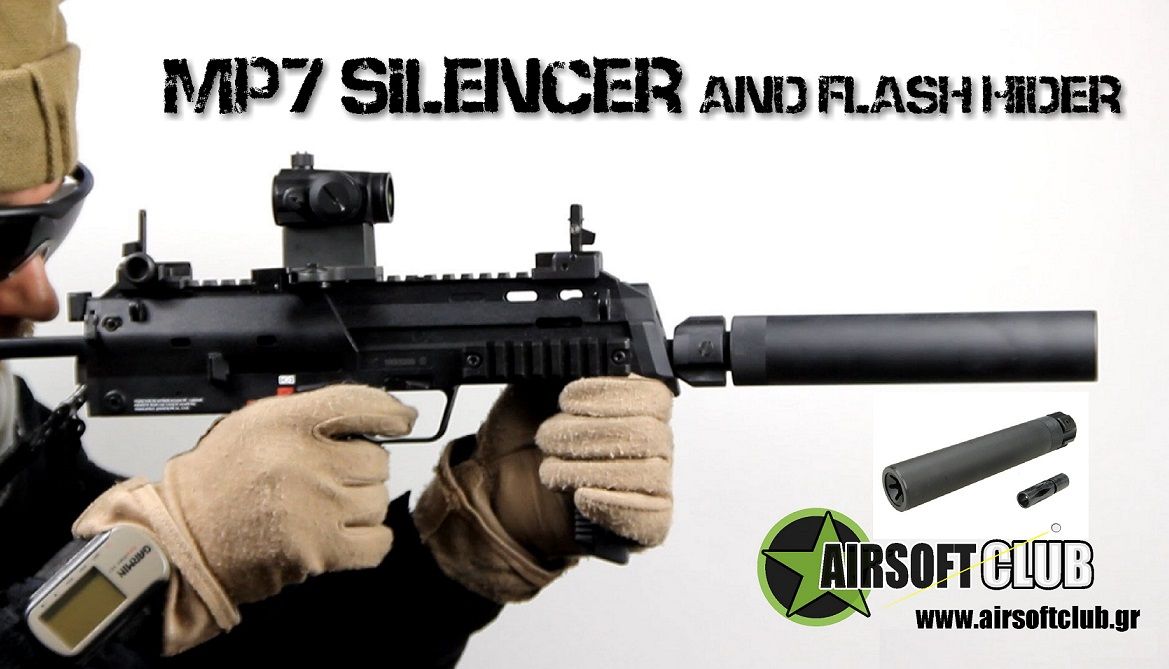 MP7 Silencer and Flash Hider - Airsoft Club